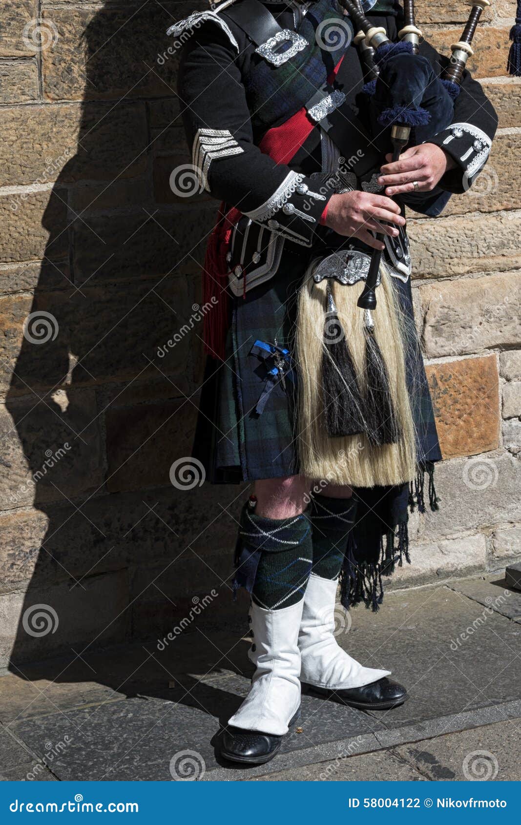 Pipe Player In Traditional Clothing Royalty-Free Stock Photography ...
