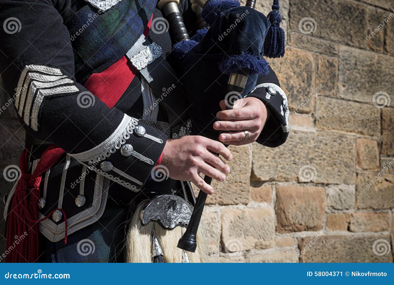 Pipe Player In Traditional Clothing Stock Photography | CartoonDealer ...