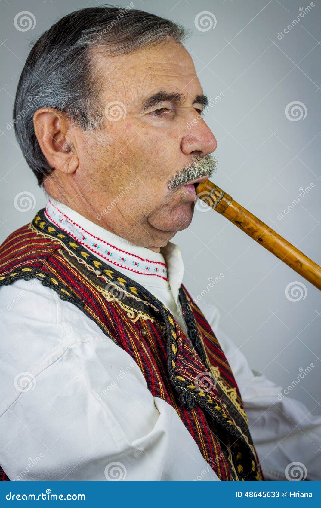 Pipe Player In Traditional Clothing Royalty-Free Stock Photography ...