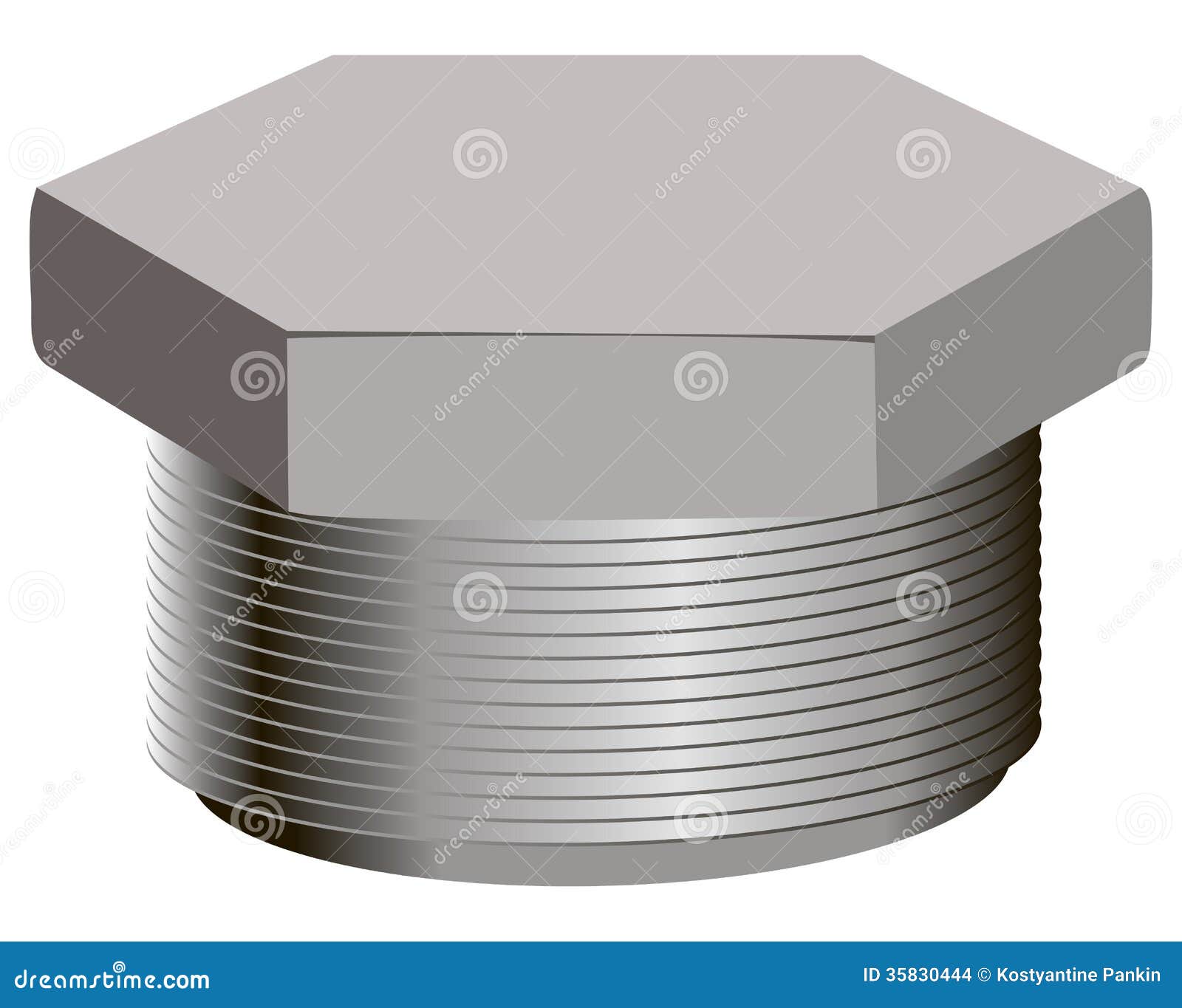 Pipe plug stock vector. Illustration of fitting, pressure - 35830444