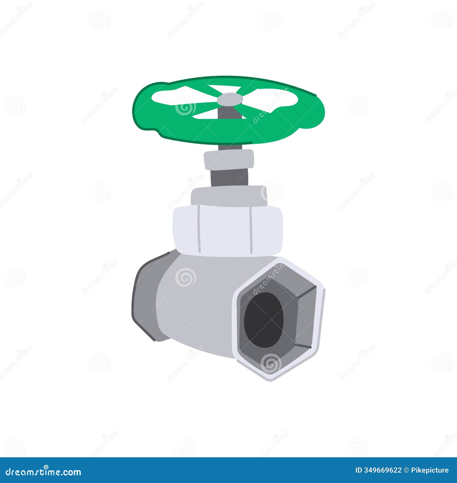 Pipe Plumbing Valve Cartoon Vector Illustration Stock Illustration ...