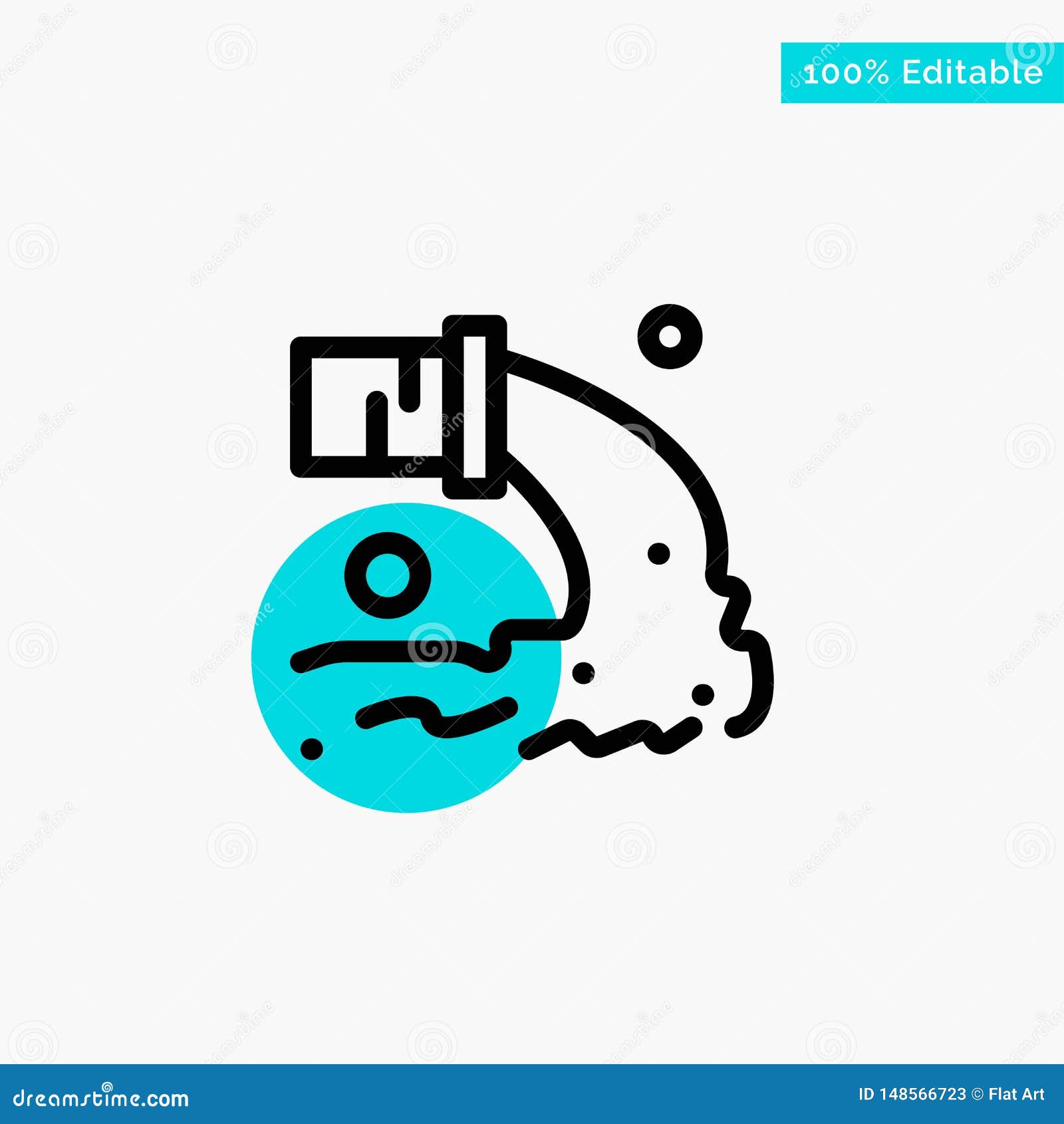 Pipe, Pollution, Radioactive, Sewage, Waste Turquoise Highlight Circle ...