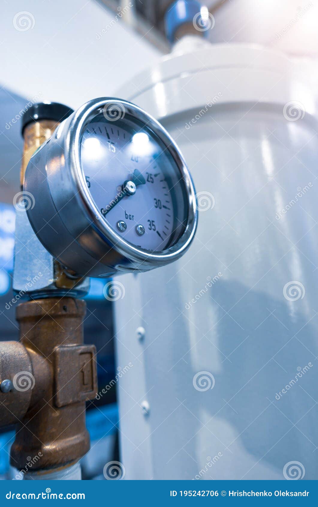 Pipe Pressure Measuring Instrument In Bar Stock Photo | CartoonDealer ...