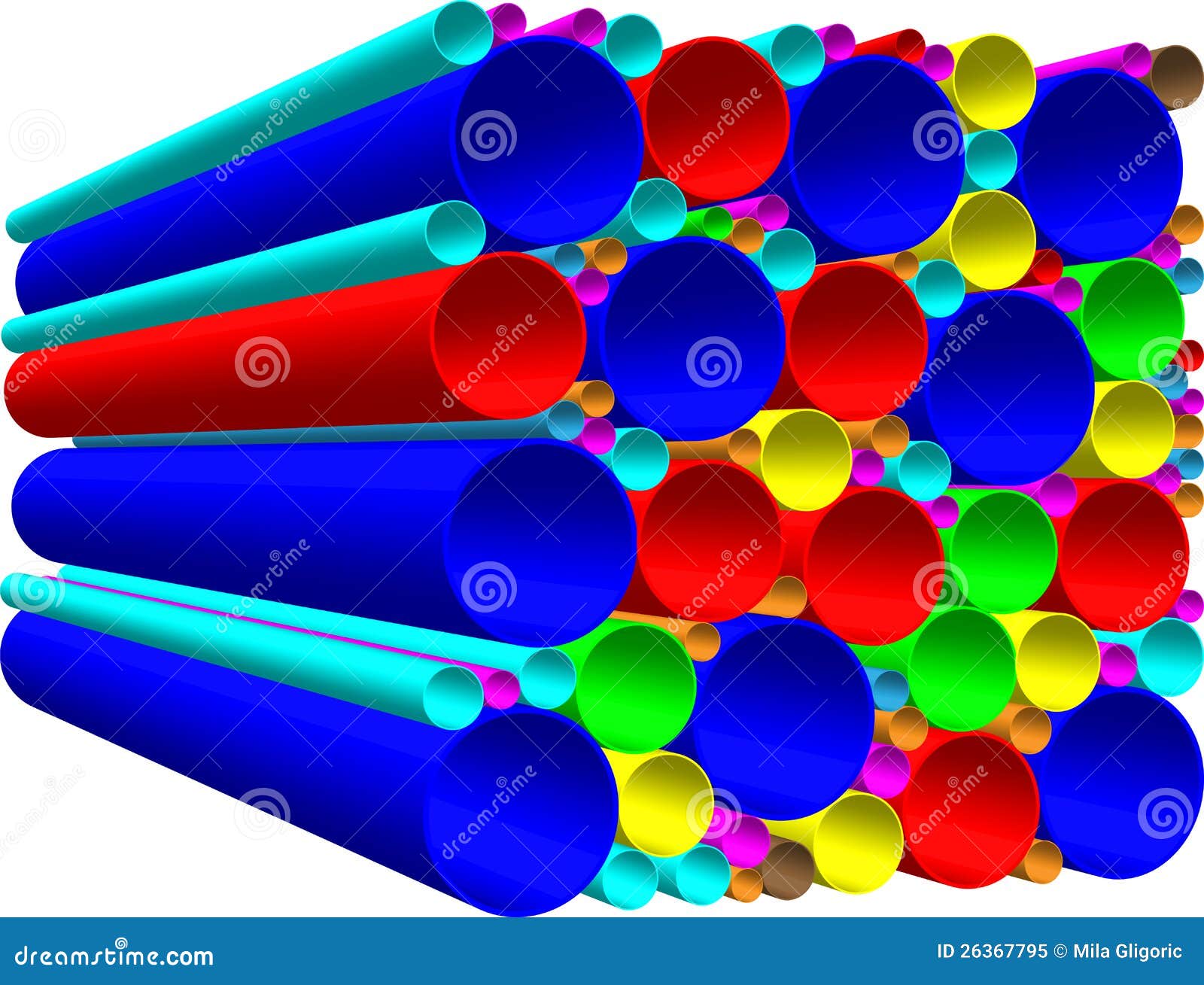 Pipe pvc abstract stock vector. Illustration of color - 26367795
