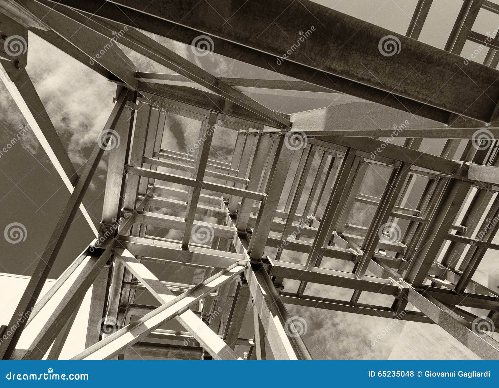 Pipe Rack, Building Construction Site Stock Photo - Image of structure ...