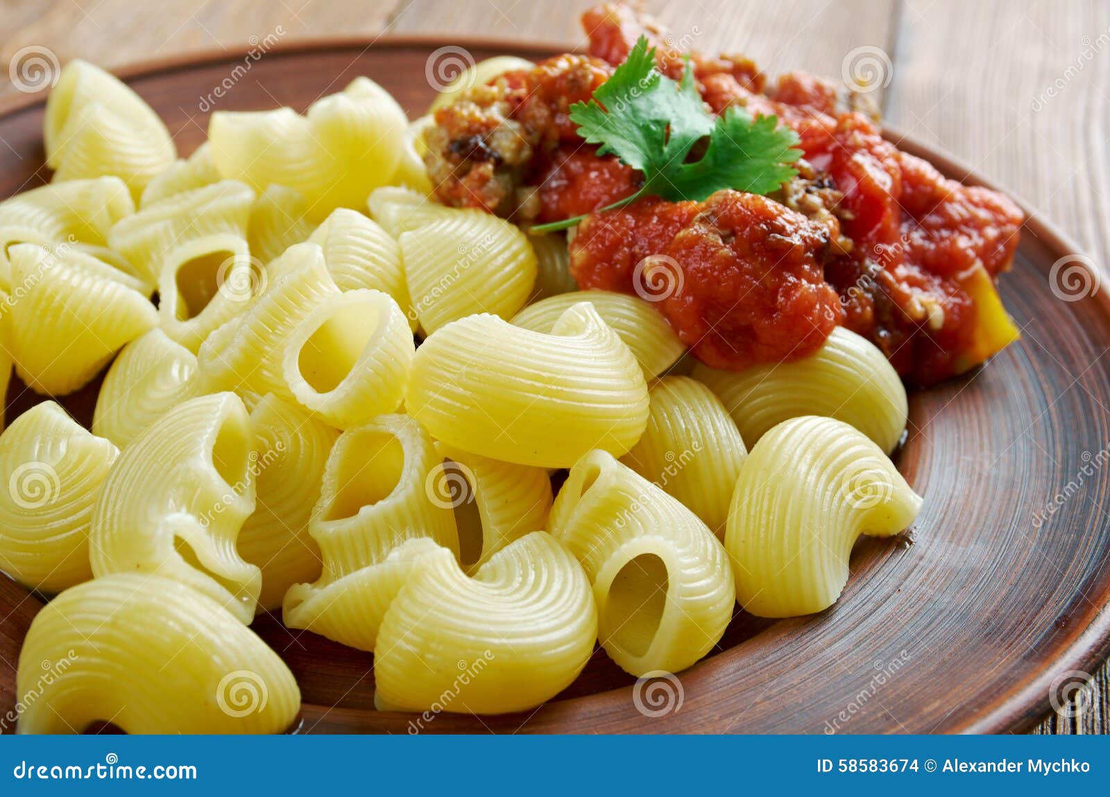 Pipe rigate pasta stock photo. Image of diet, table, traditional - 58583674