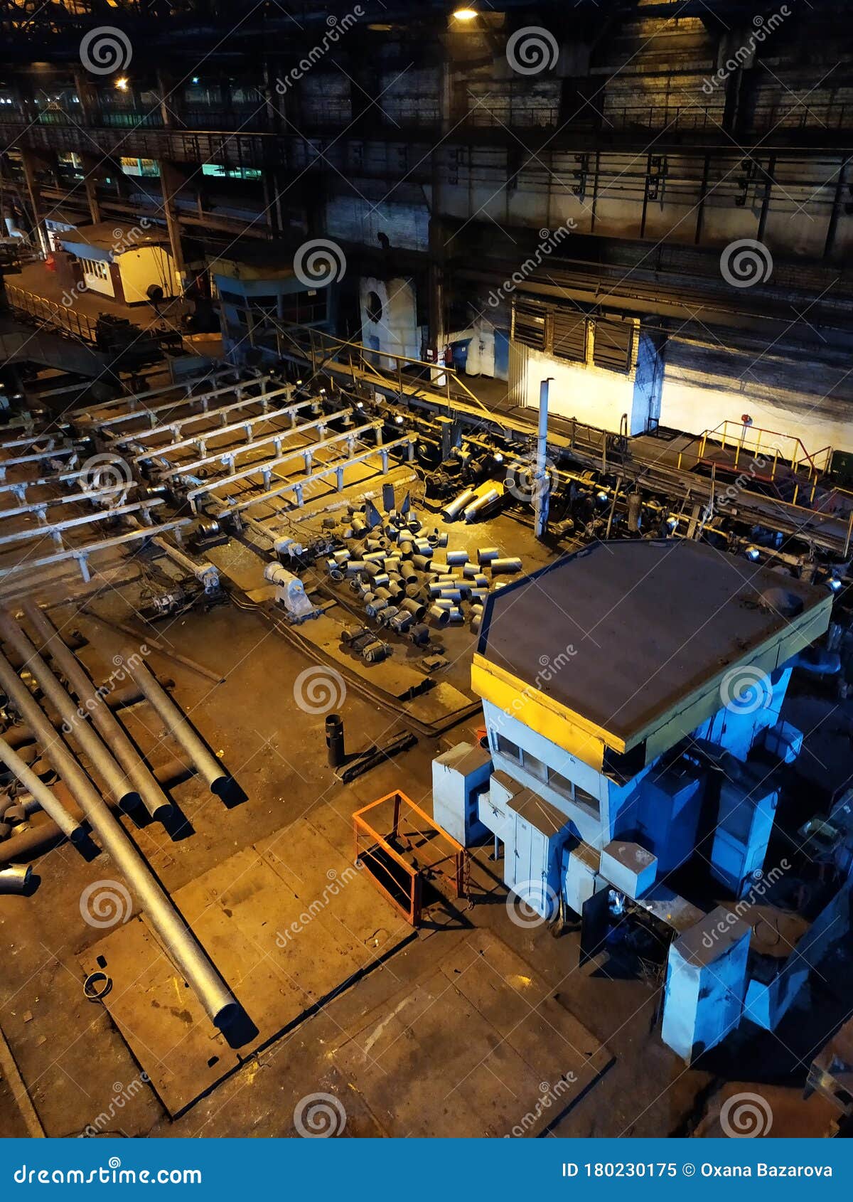 Pipe Rolling Workshop. Production of Steel Pipes Stock Image - Image of ...
