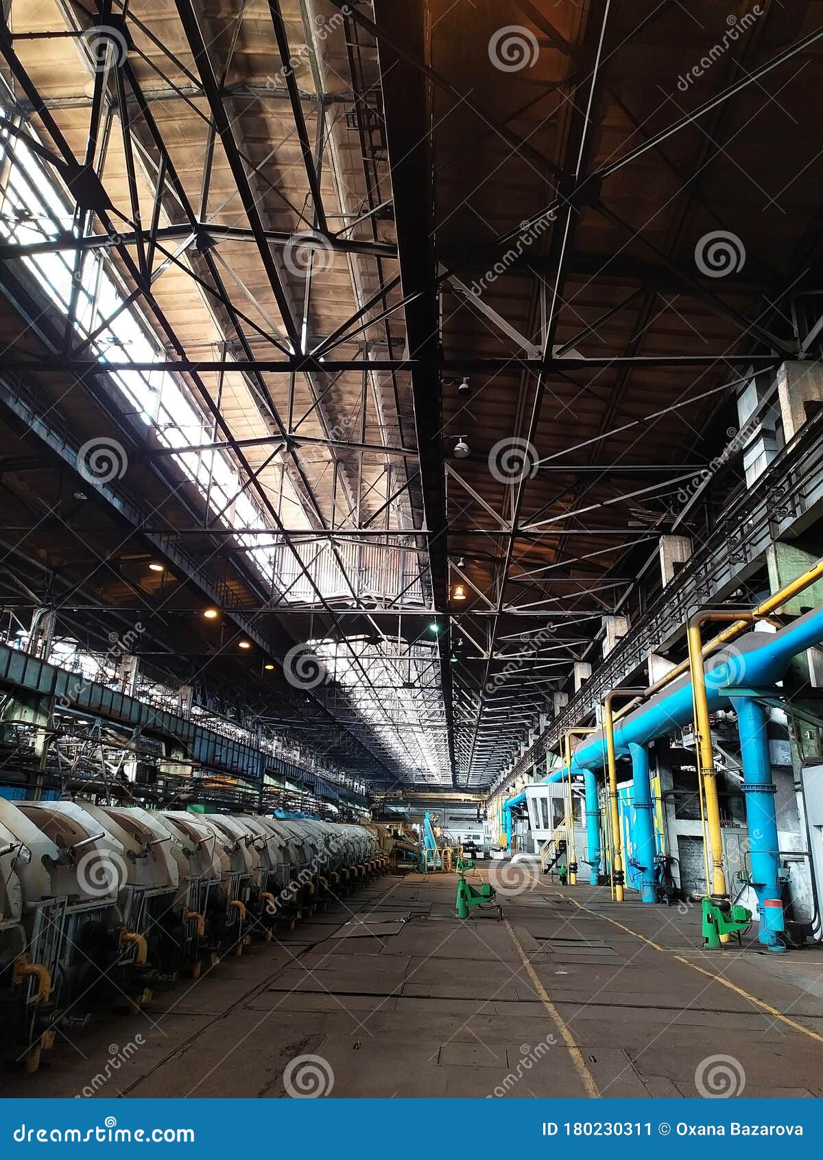 Pipe Rolling Workshop. Production of Steel Pipes Stock Image - Image of ...