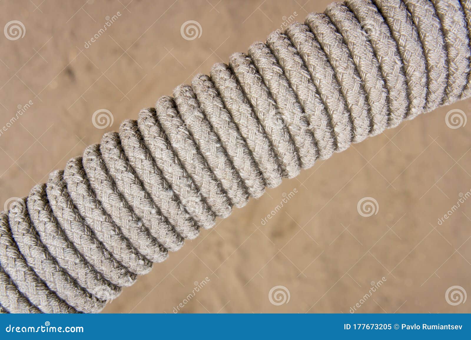 Pipe with a Rope Braid. Background for Natural Materials and ...