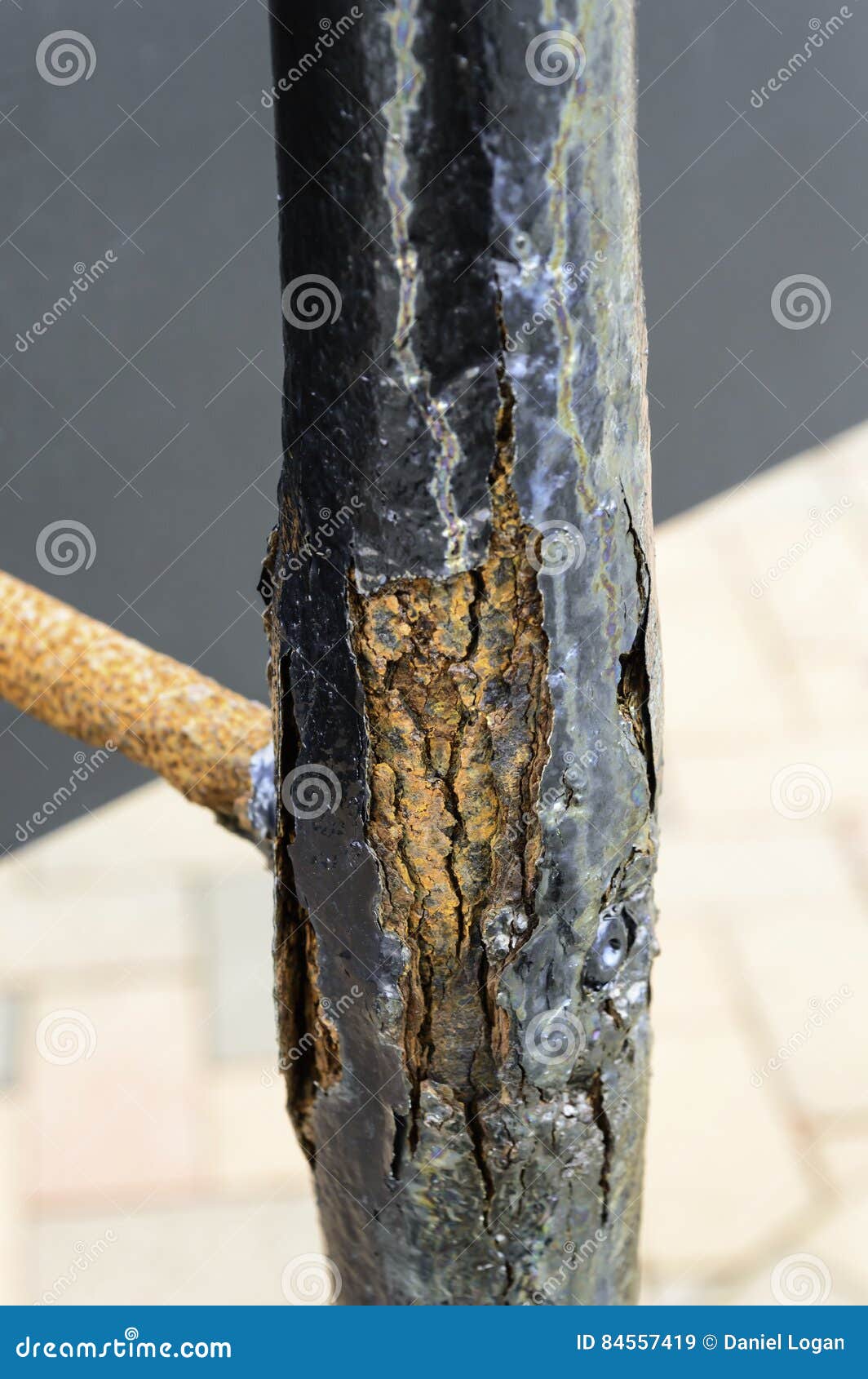 Pipe rust cracks stock image. Image of rust, damaged - 84557419