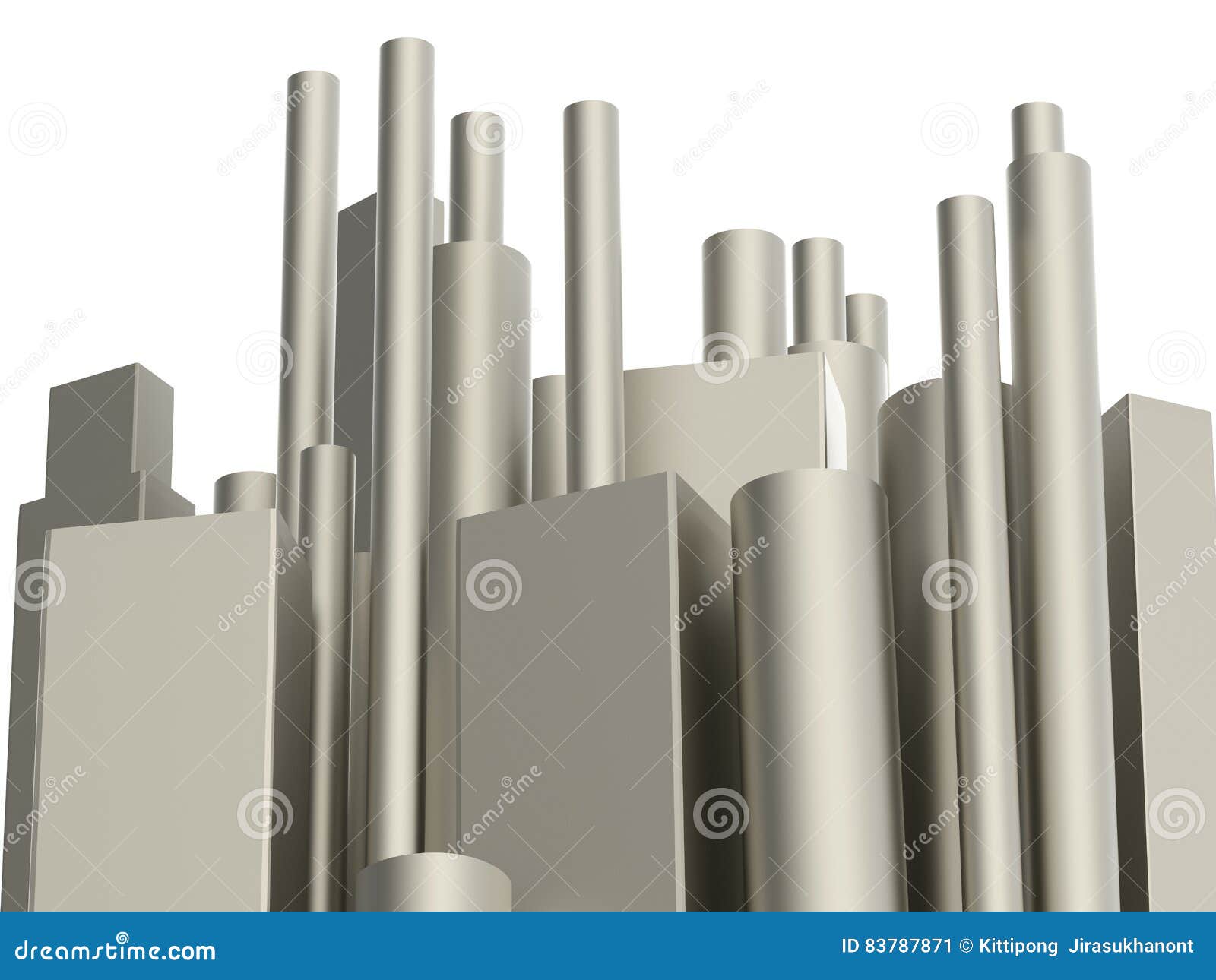 Pipe side view stock illustration. Illustration of rendering - 83787871