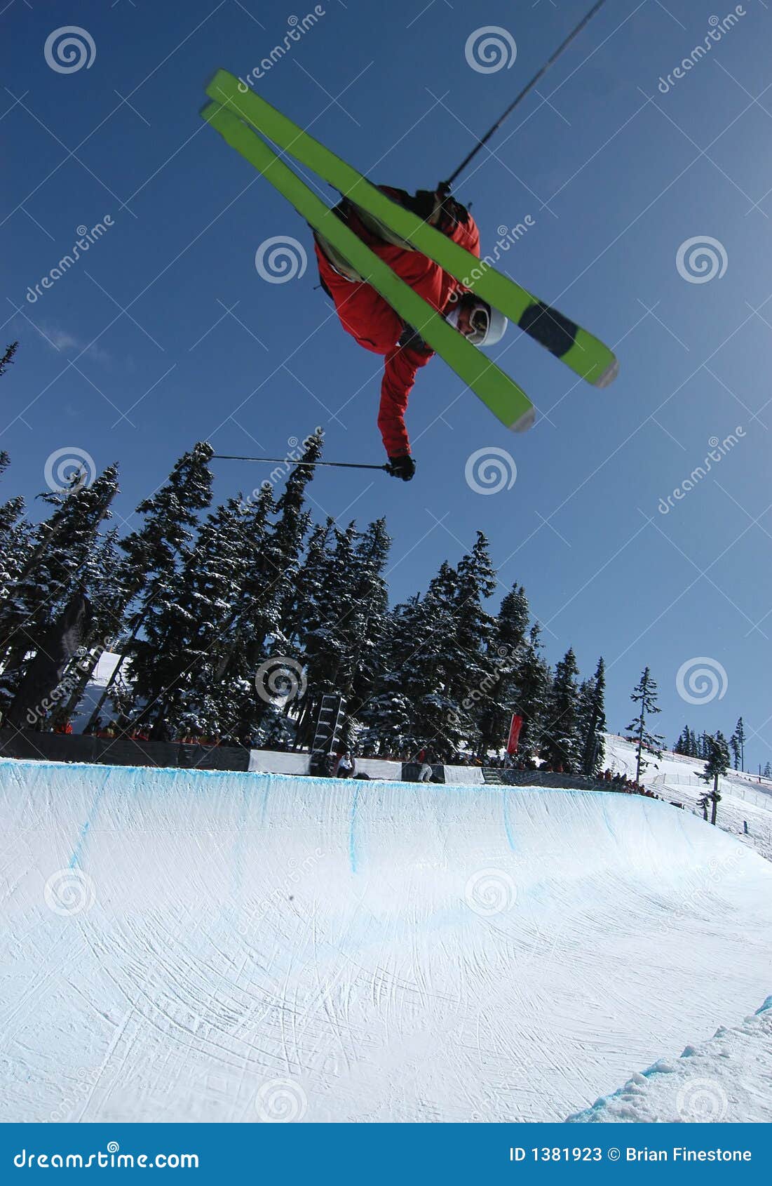 Pipe Skier stock image. Image of halfpipe, park, freestyle - 1381923