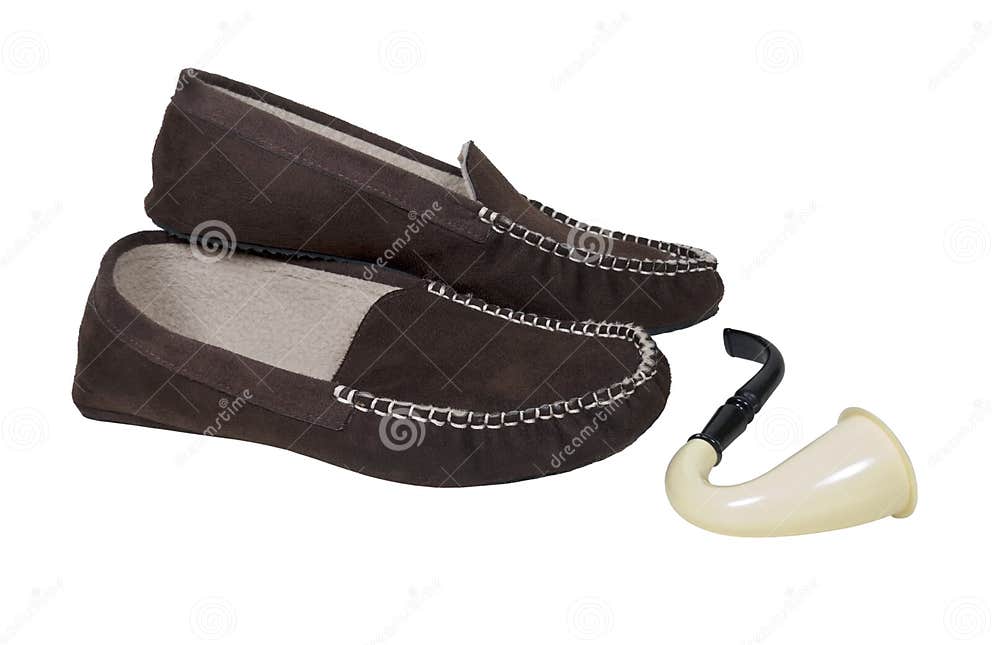 Pipe and Slippers stock photo. Image of smoking, fuzzy - 16737242