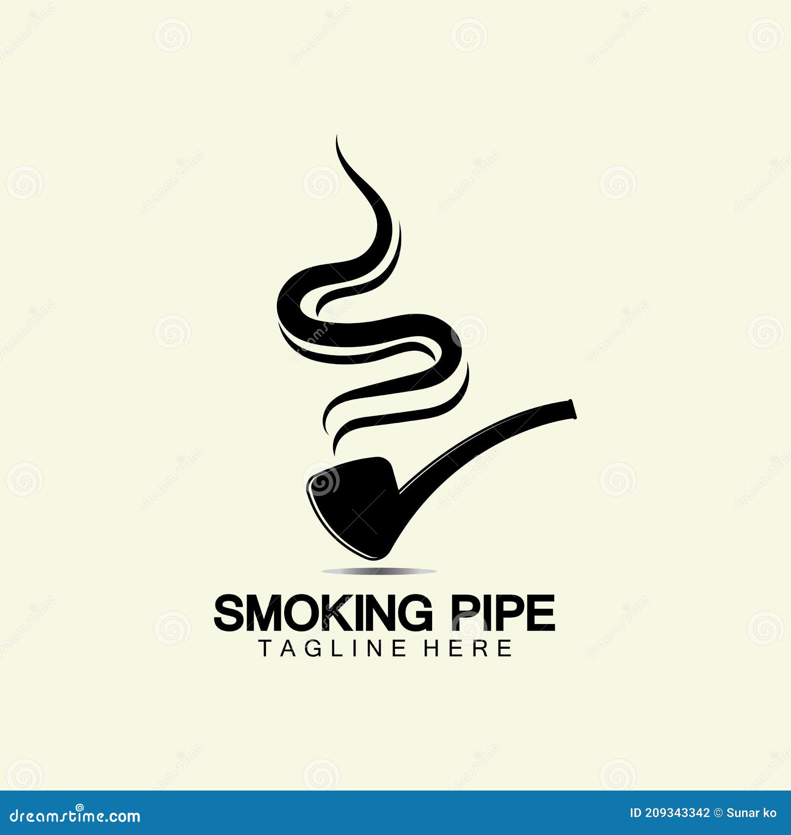 Pipe Smoking Logo Icon Vector Illustration Design.Tobacco, Cigar, Pipe ...