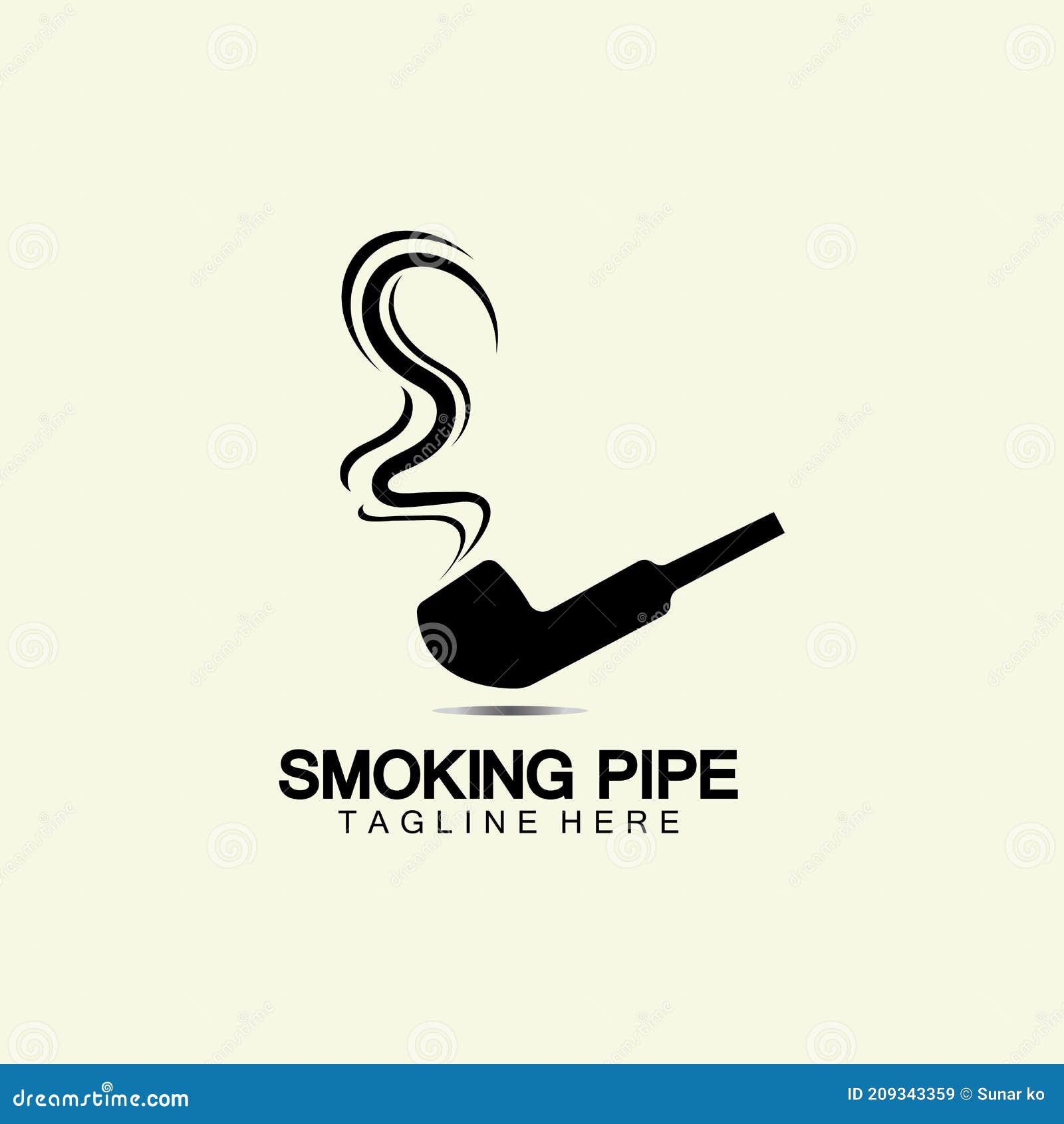 Pipe Smoking Logo Icon Vector Illustration Design.Tobacco, Cigar, Pipe ...