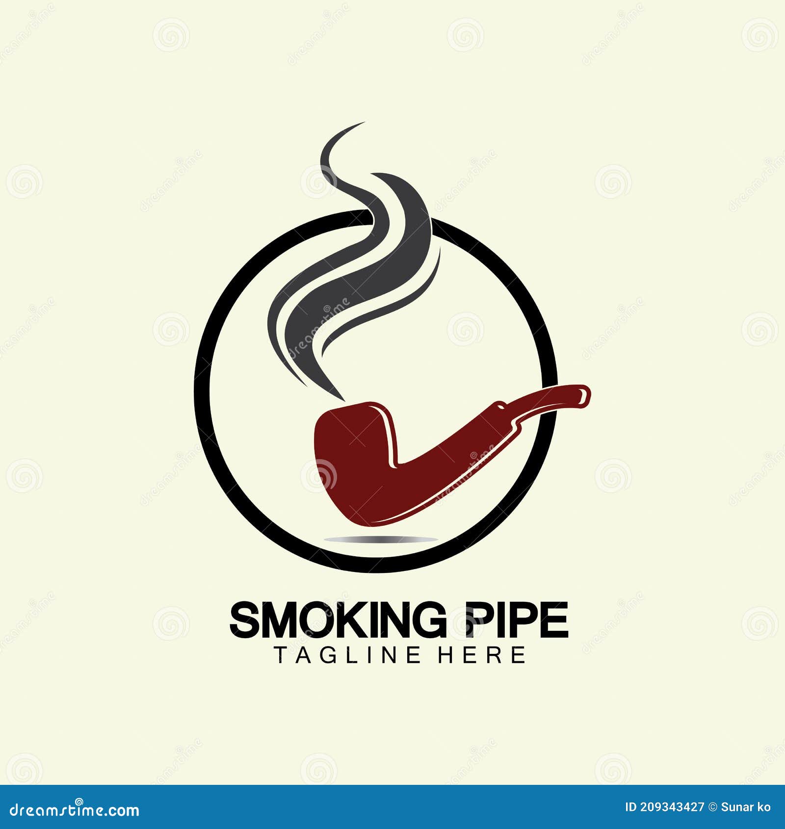 Pipe Smoking Logo Icon Vector Illustration Design.Tobacco, Cigar, Pipe ...