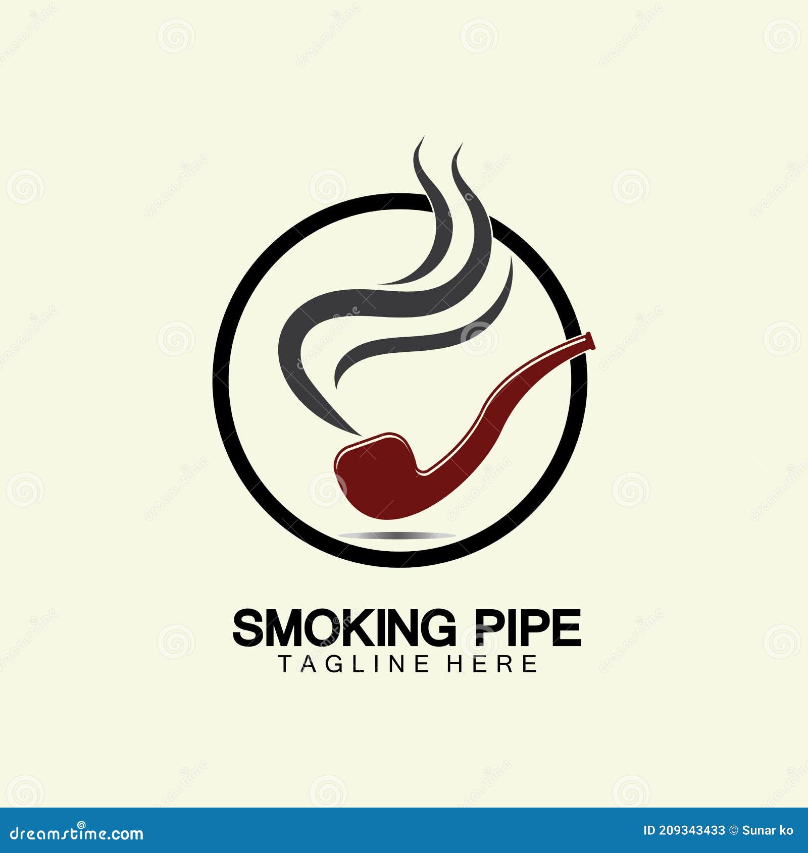 Pipe Smoking Logo Icon Vector Illustration Design.Tobacco, Cigar, Pipe ...