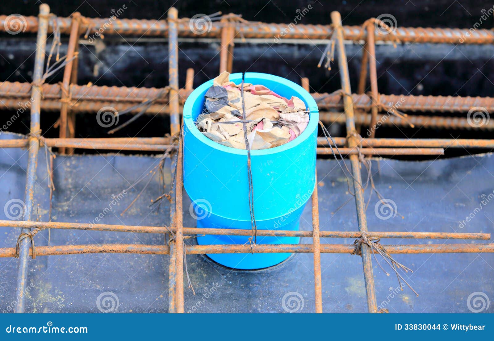 Pipe for Support Cement Plaster Stock Photo - Image of background ...