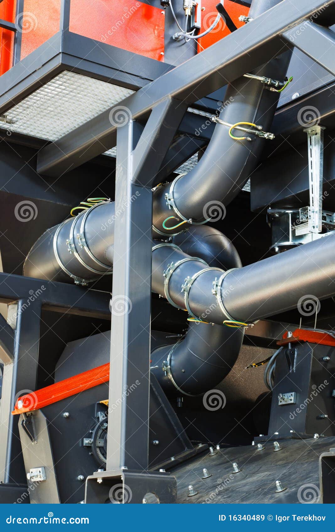 Pipe system stock image. Image of engine, plant, dust - 16340489