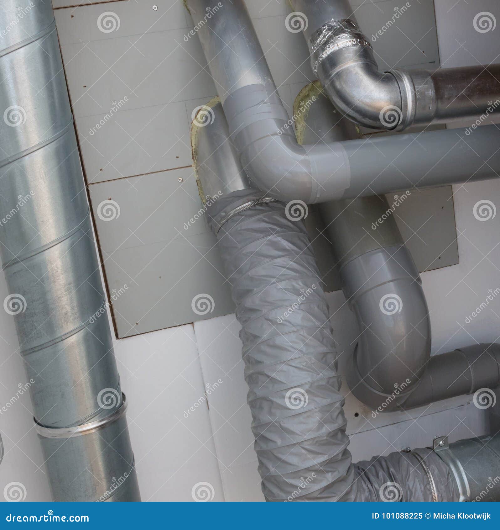 Pipe system in a house stock image. Image of indoor - 101088225