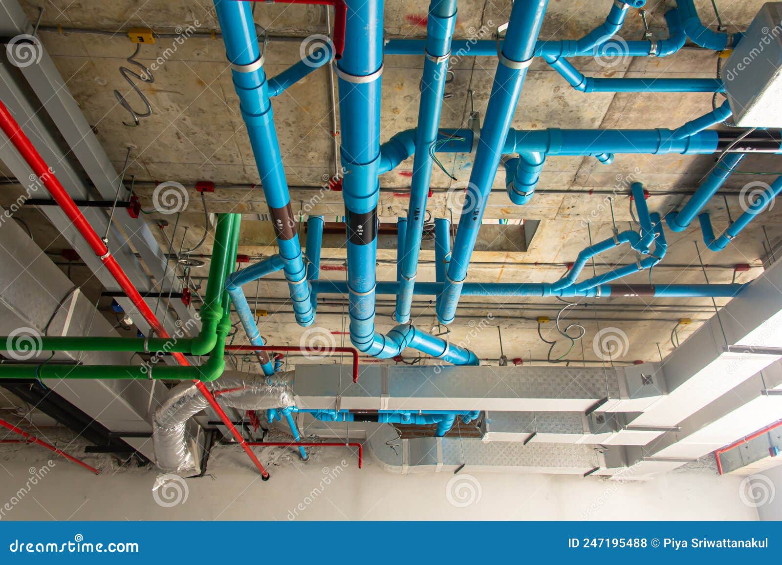 Pipe Systems, Pipeline on Building Stock Photo - Image of pipe, piping ...
