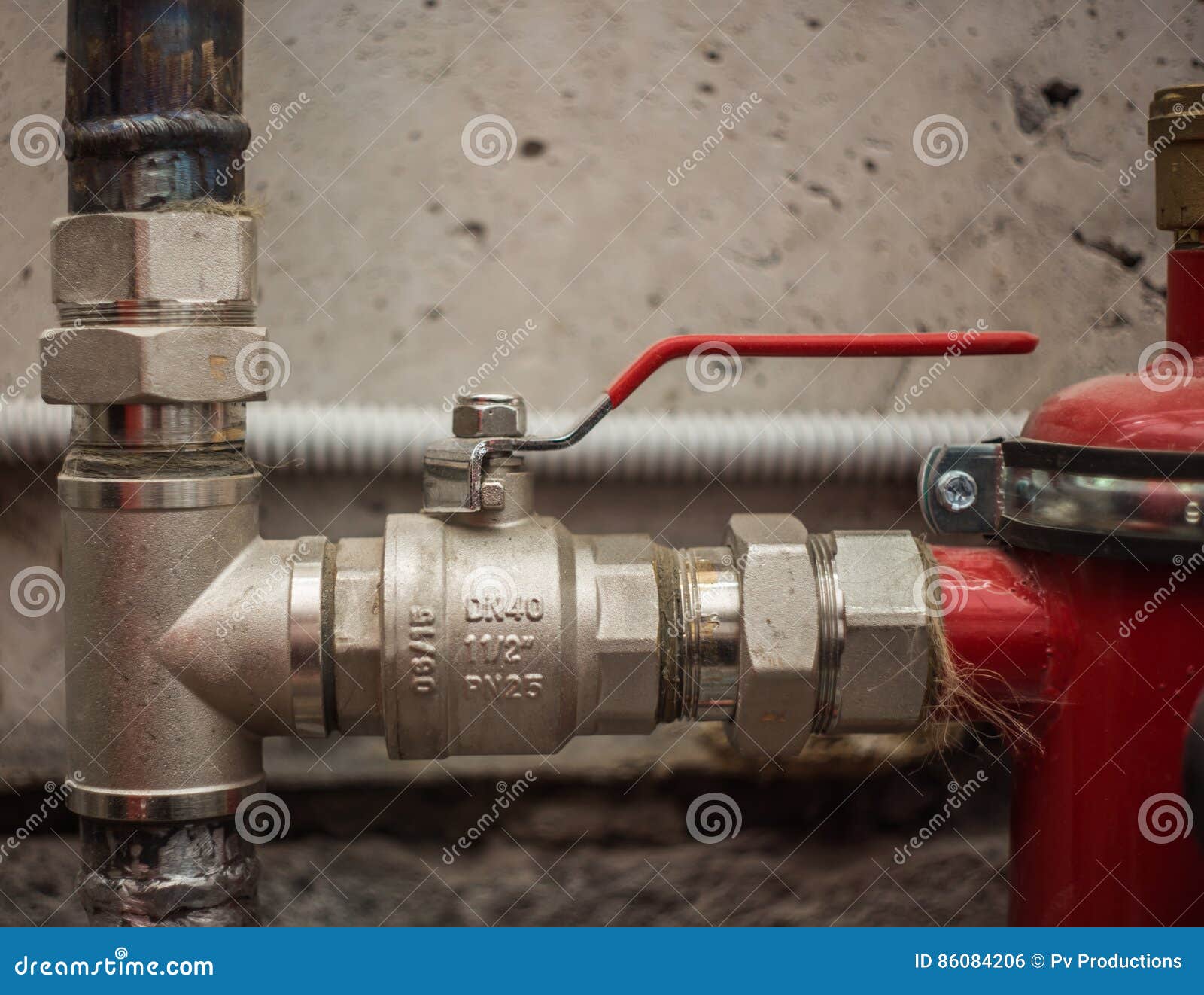 Pipe and taps, plumbing stock photo. Image of connection - 86084206