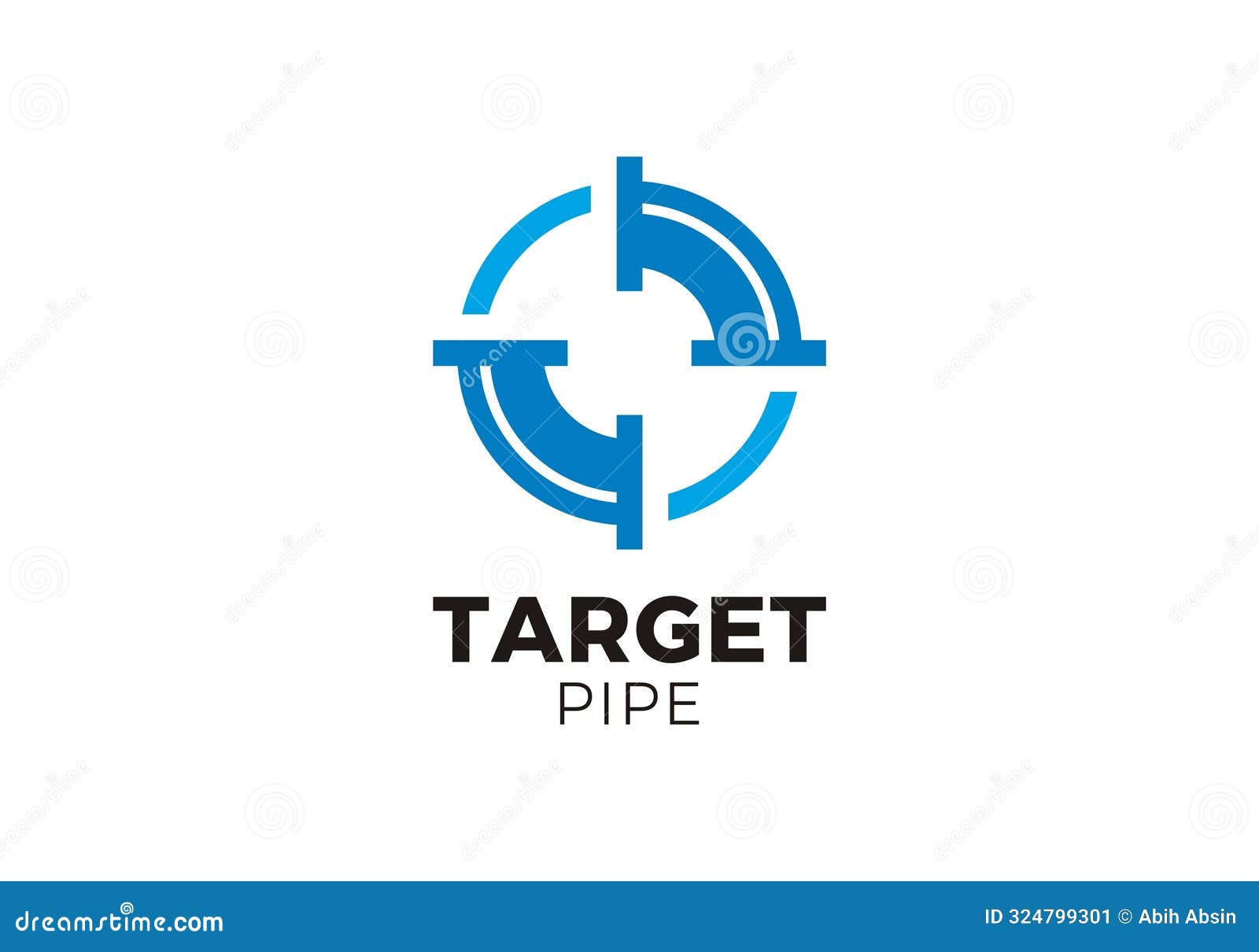 Pipe with Target Logo. Plumbing Service Symbol Design Stock ...