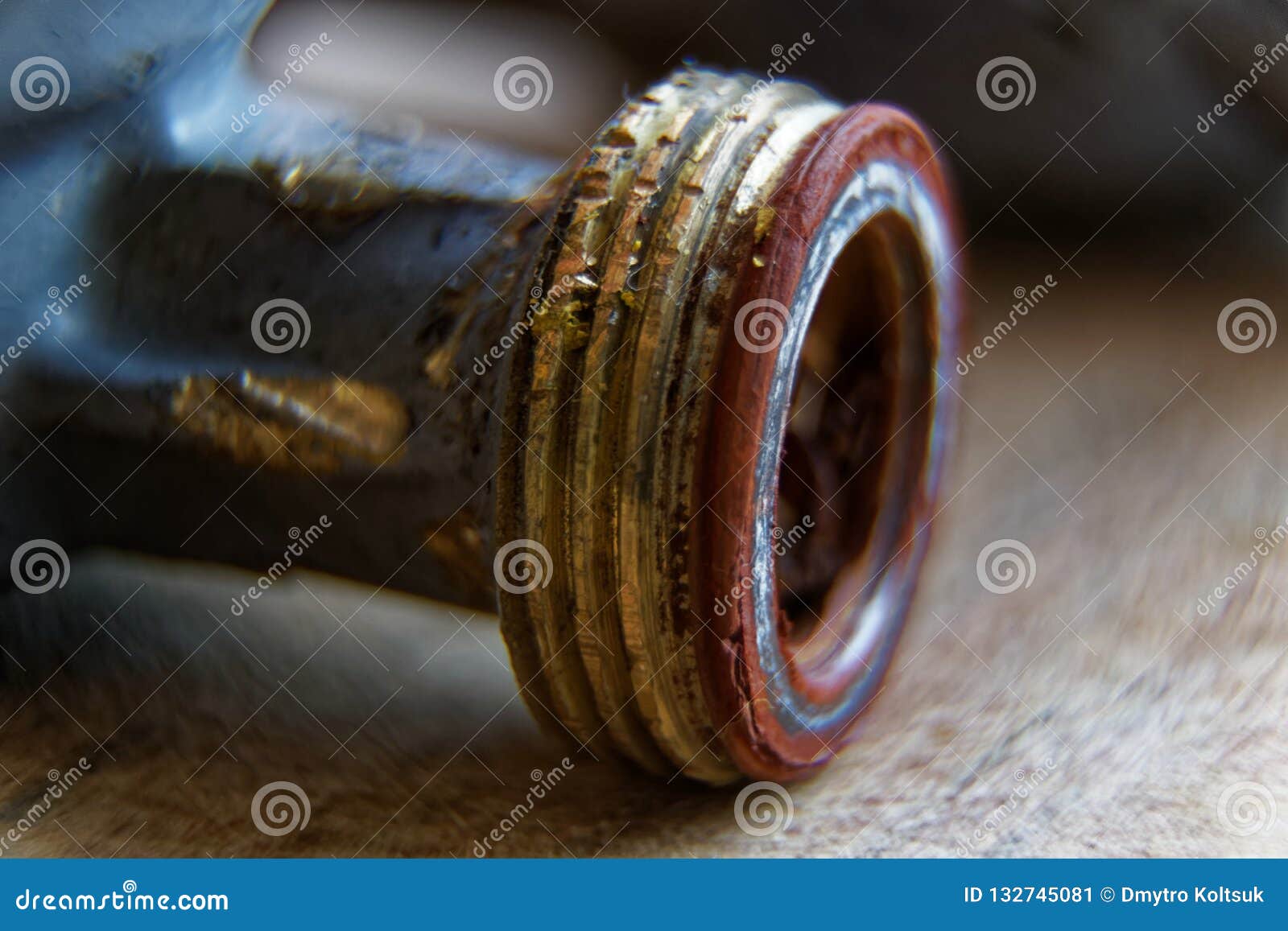 Pipe Thread Close-up, Old Rusty Metal Part of Pipe Threads Stock Image ...