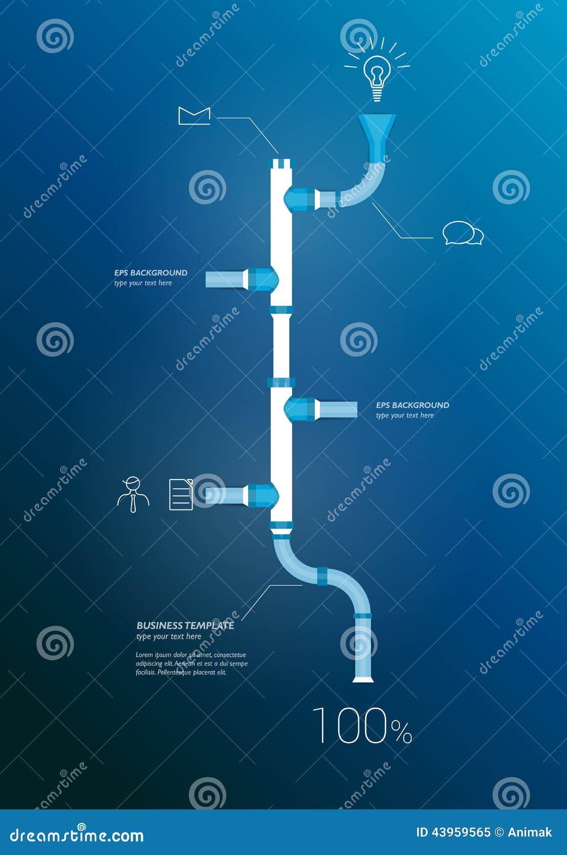 Pipe Timeline Infographics Template. Vector Illustration ...
