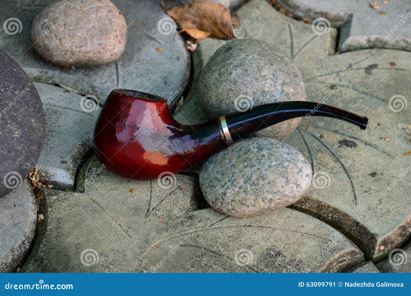 Pipe Tobacco is on a Gray Rock Stock Image - Image of habit, gray: 63099791