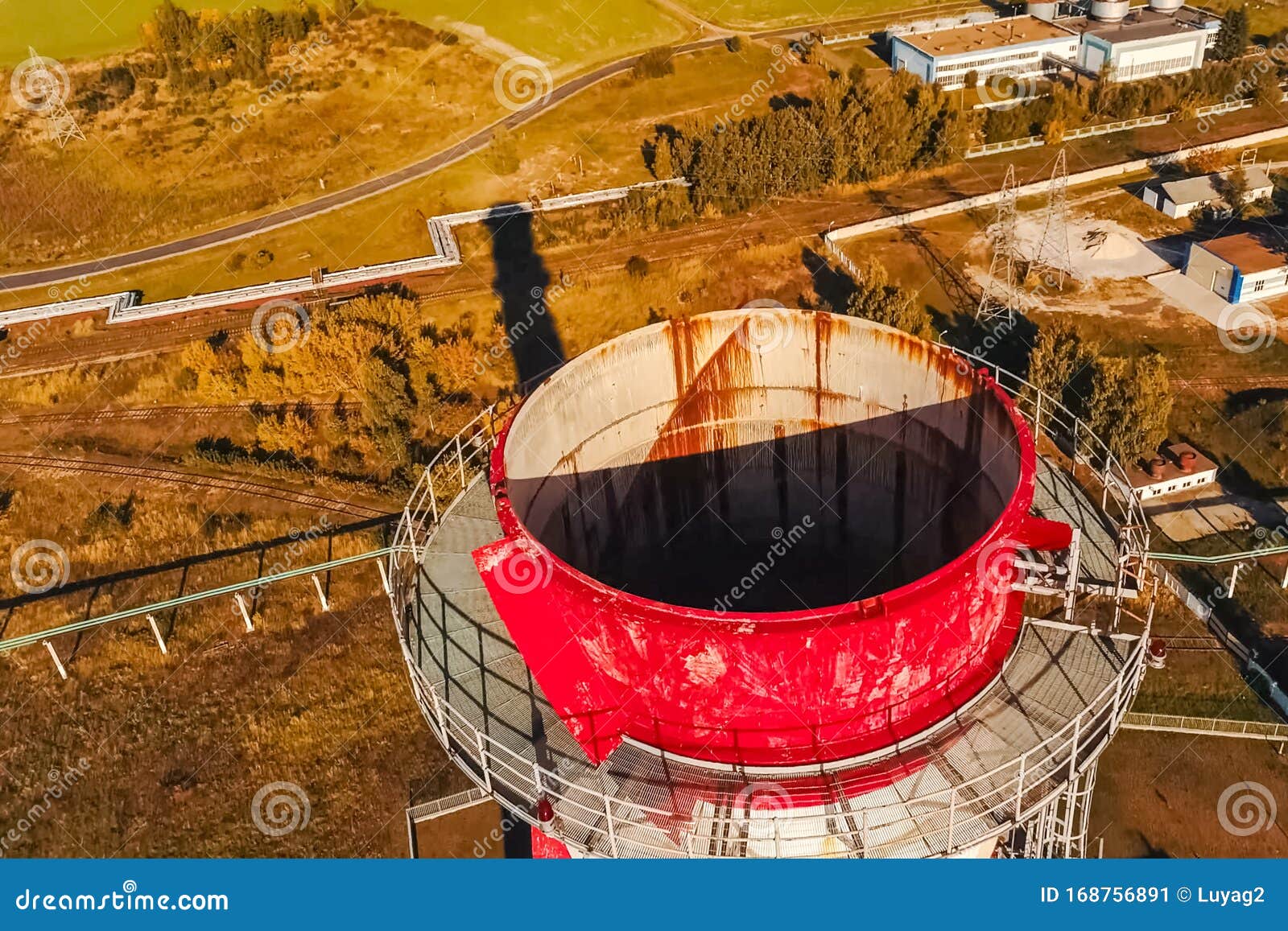 Pipe Top of Thermal Power Plant. Pipe of a Power Station Stock Image ...