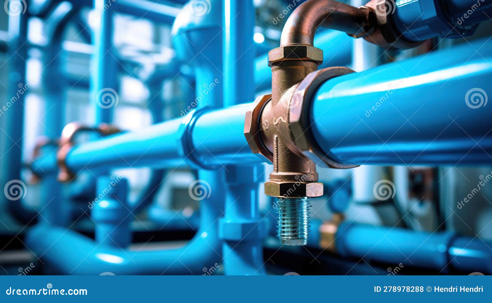 Pipe Valve Connection. Generative Ai Stock Illustration - Illustration ...