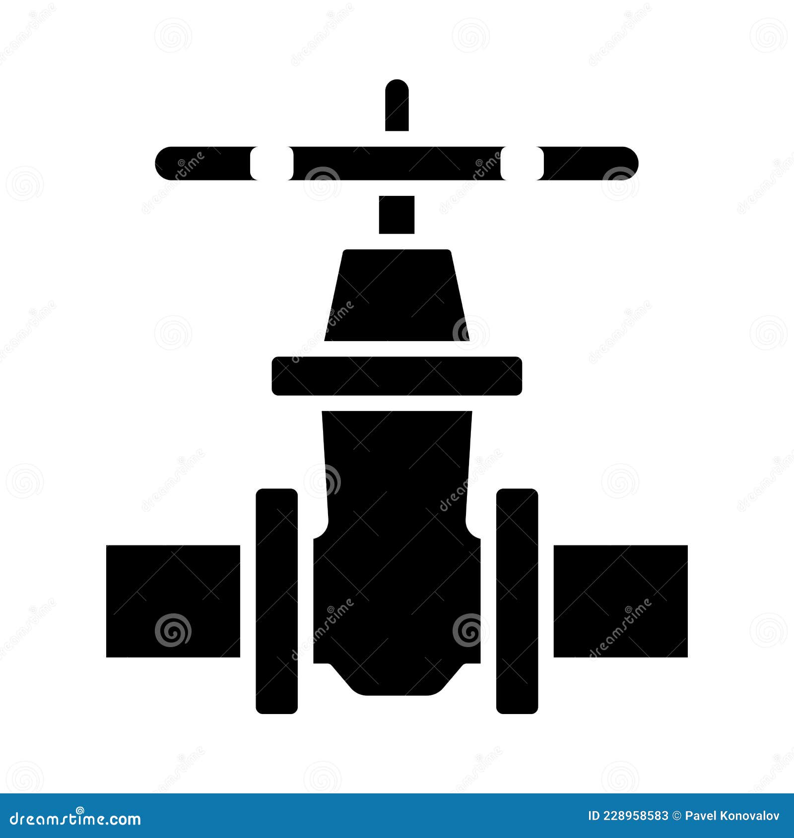 Pipe Valve Icon stock vector. Illustration of drain - 228958583