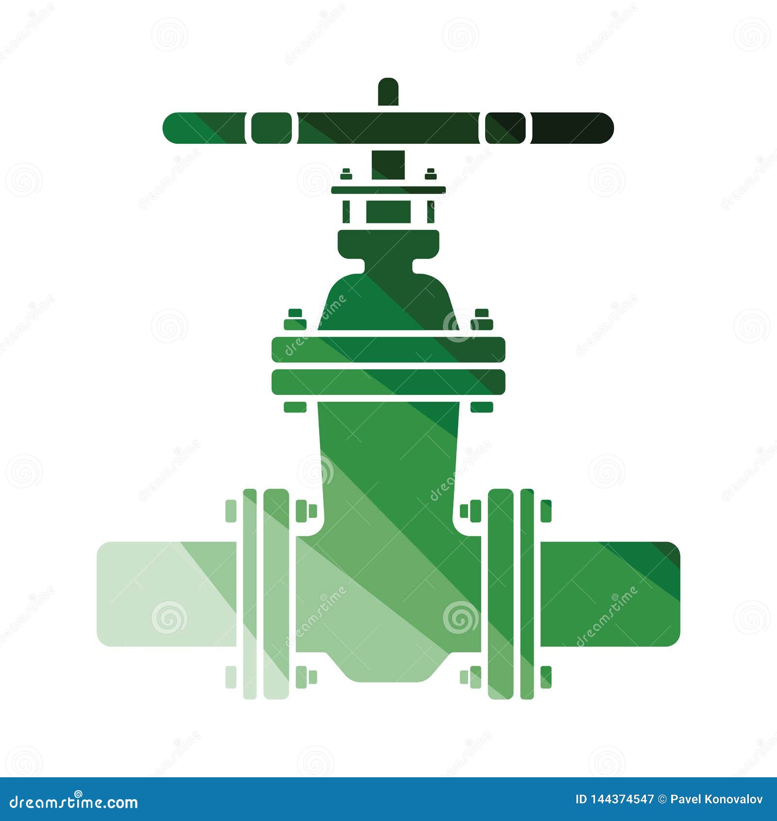Pipe valve icon stock vector. Illustration of abstract - 144374547