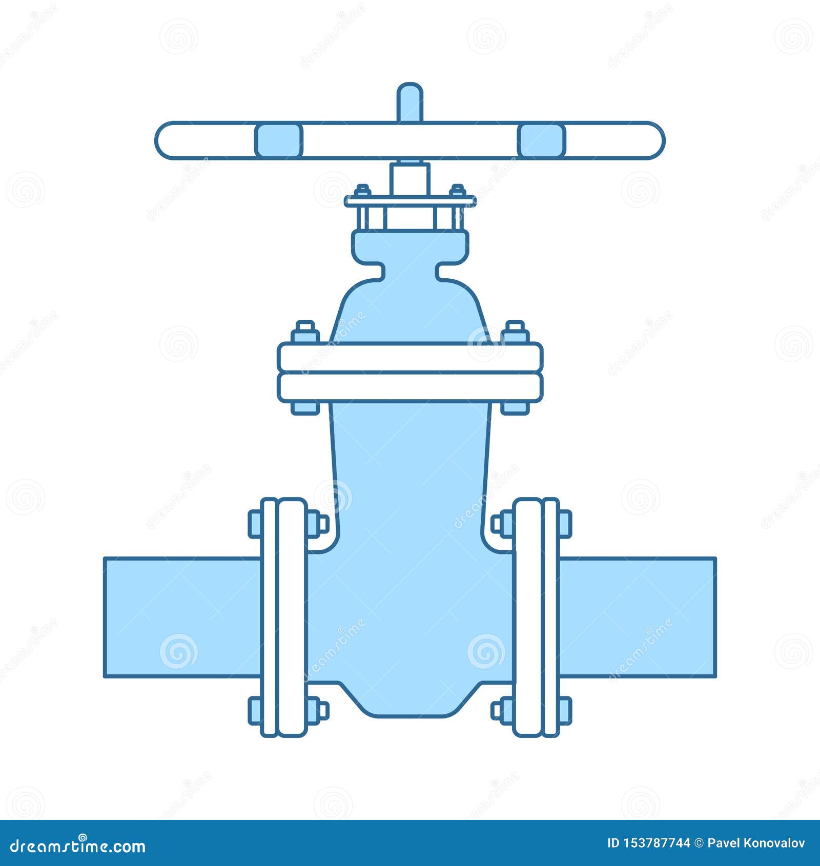 Pipe Valve Icon stock vector. Illustration of abstract - 153787744