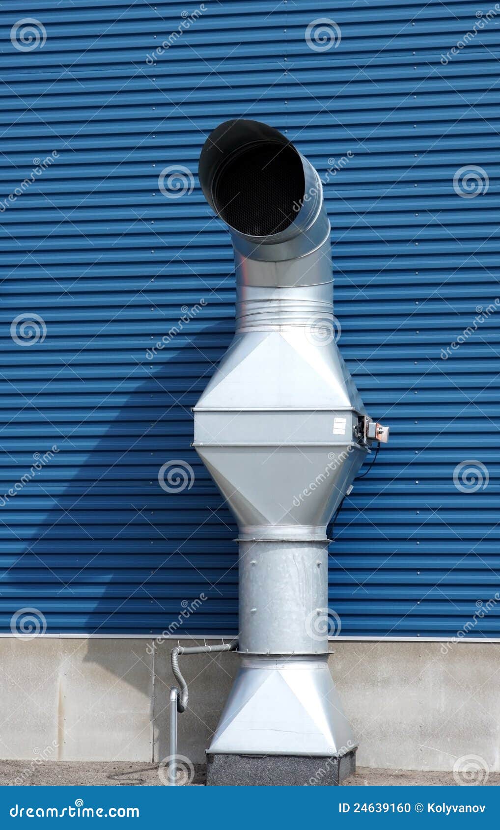Pipe for ventilation stock photo. Image of blue, engineering - 24639160