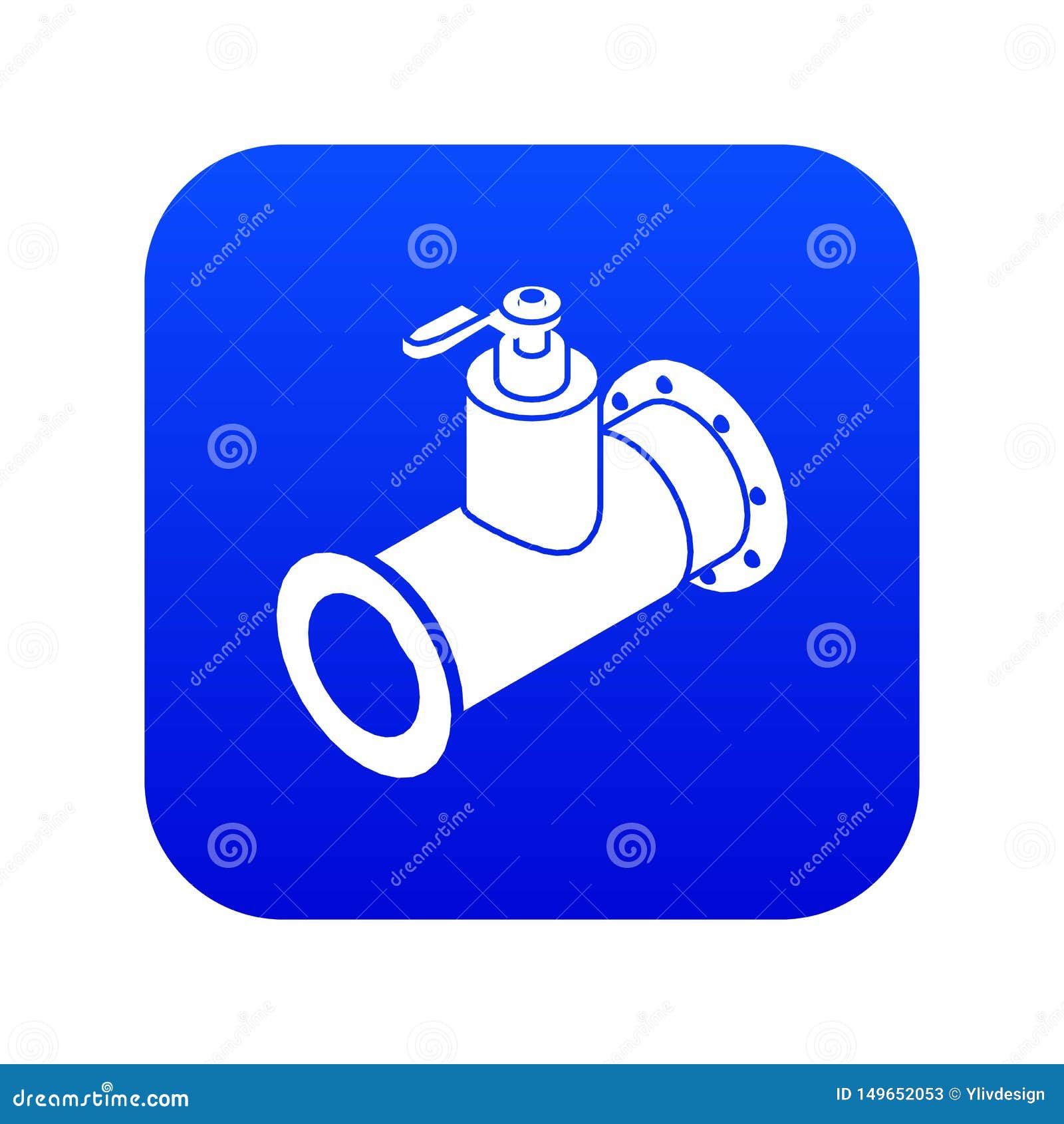 Pipe Water Icon Blue Vector Stock Vector - Illustration of pressure ...