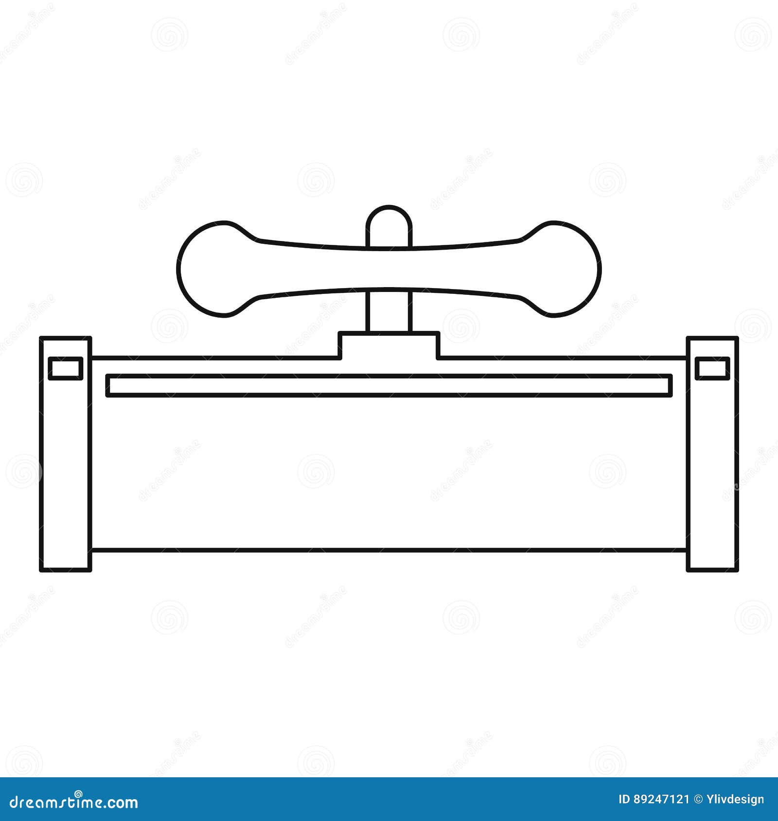 Pipe with Water Valve Icon, Outline Style Stock Vector - Illustration ...