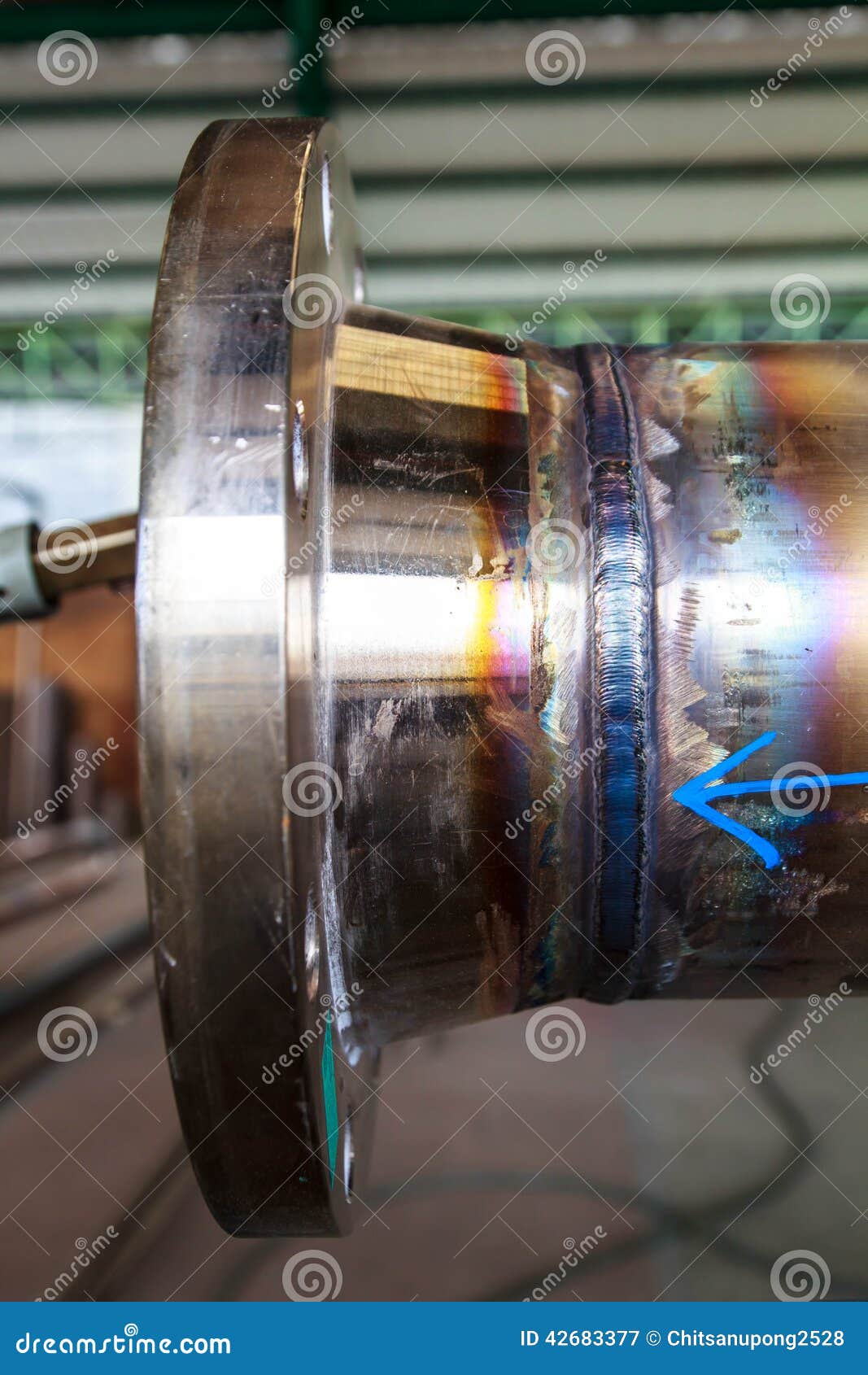 Pipe welding stock image. Image of factory, metal, stack - 42683377