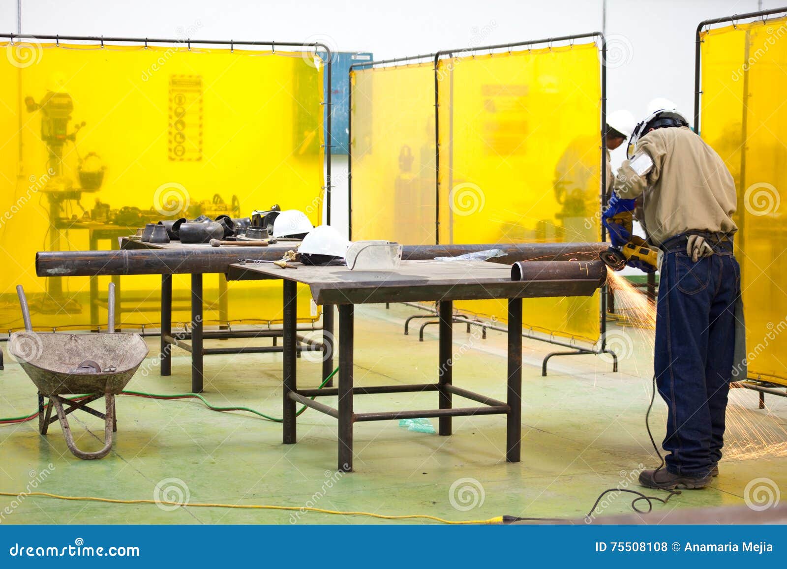 Pipe workshop editorial stock photo. Image of workshop - 75508108