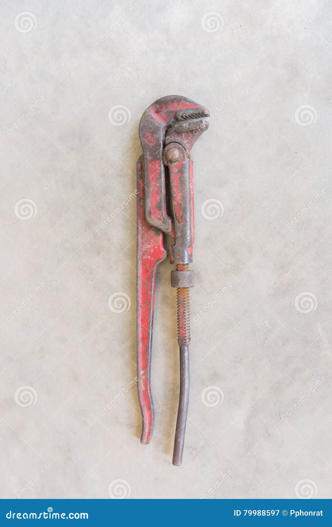 Pipe Wrench Heavily Used Pipe Wrench Stock Image - Image of tool, wire ...