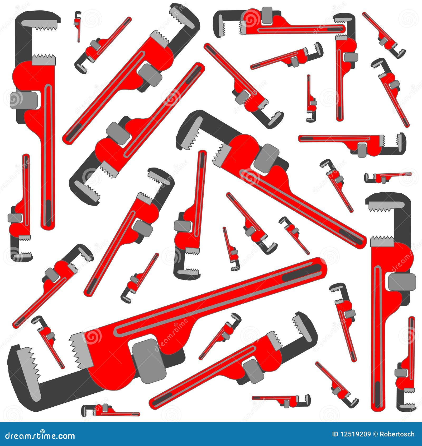 Pipe Wrench Photo Frame Vector Illustration | CartoonDealer.com #12519184