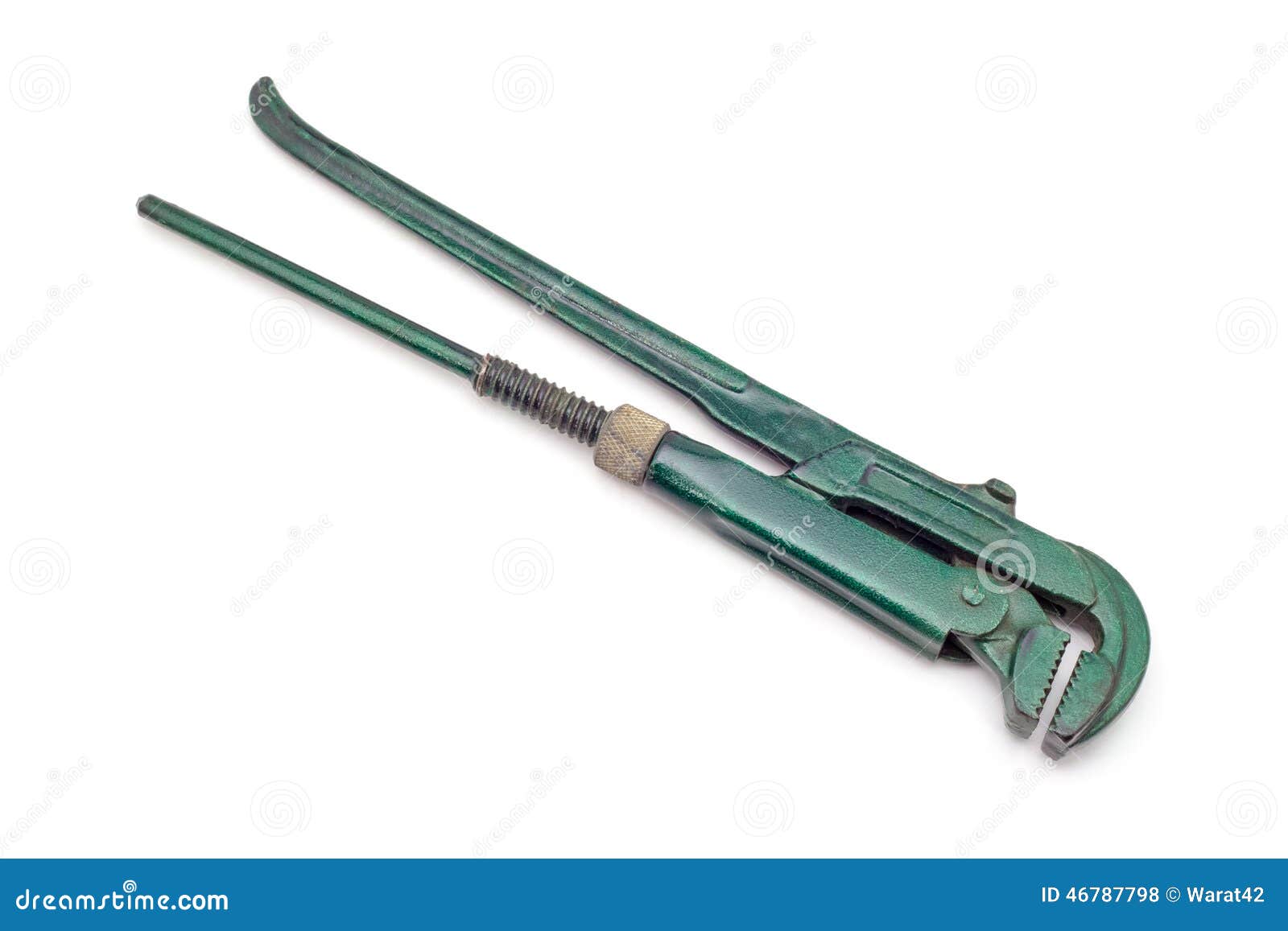 Pipe Wrench Tool on White Background Stock Photo - Image of repair ...