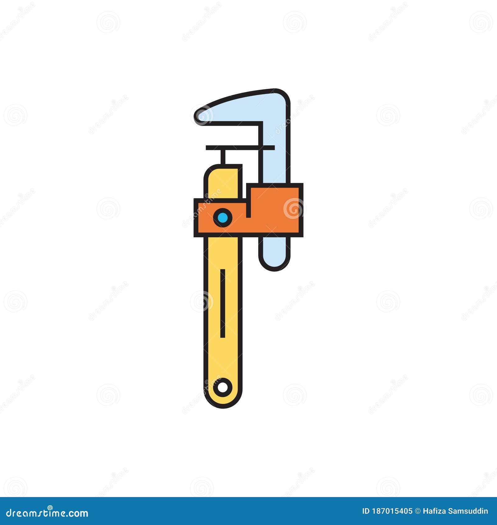 Pipe Wrench. Vector Illustration Decorative Design Stock Vector ...
