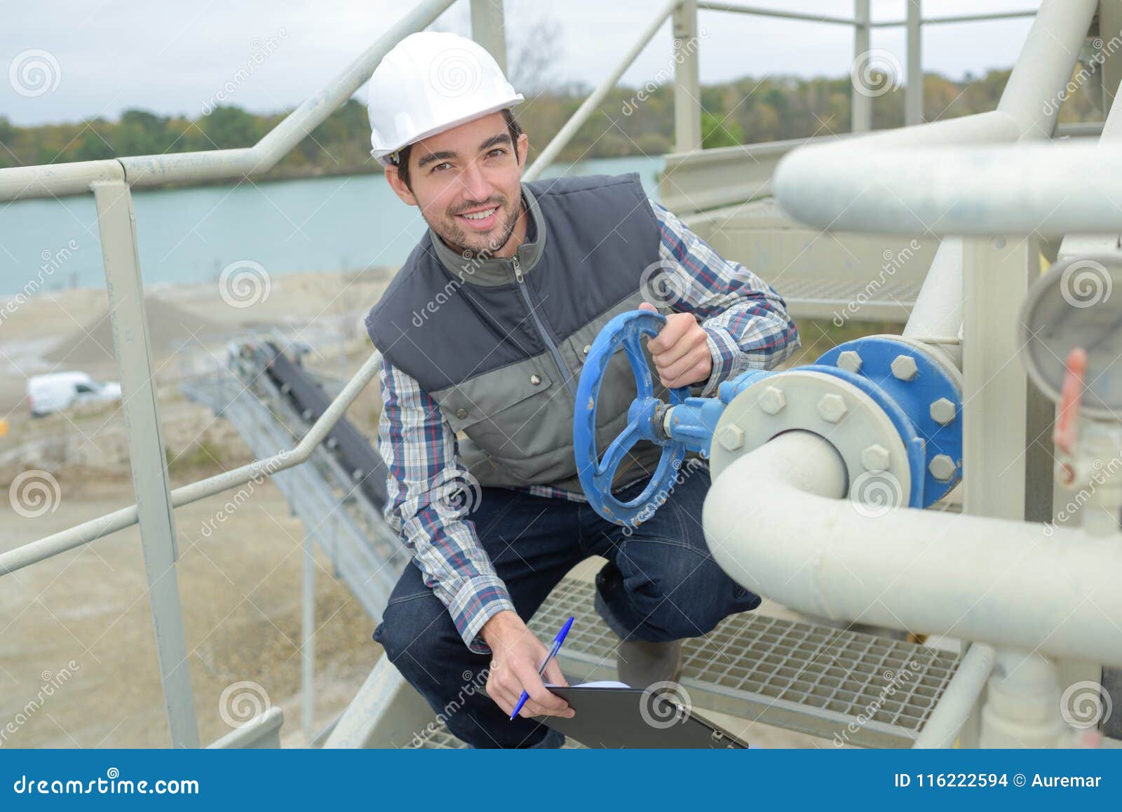 Pipefitter Checking the Tubes Stock Photo - Image of vocation ...