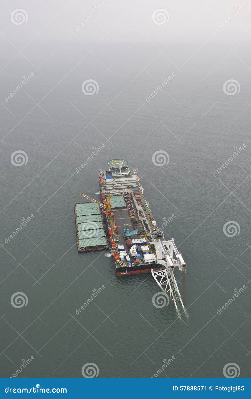 Pipelaying barge stock image. Image of haul, cargo, merchandise - 57888571
