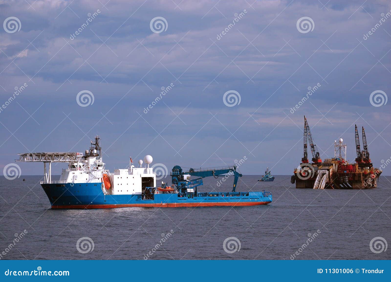 Pipelaying Barge Working in North Sea Stock Photo - Image of norway ...