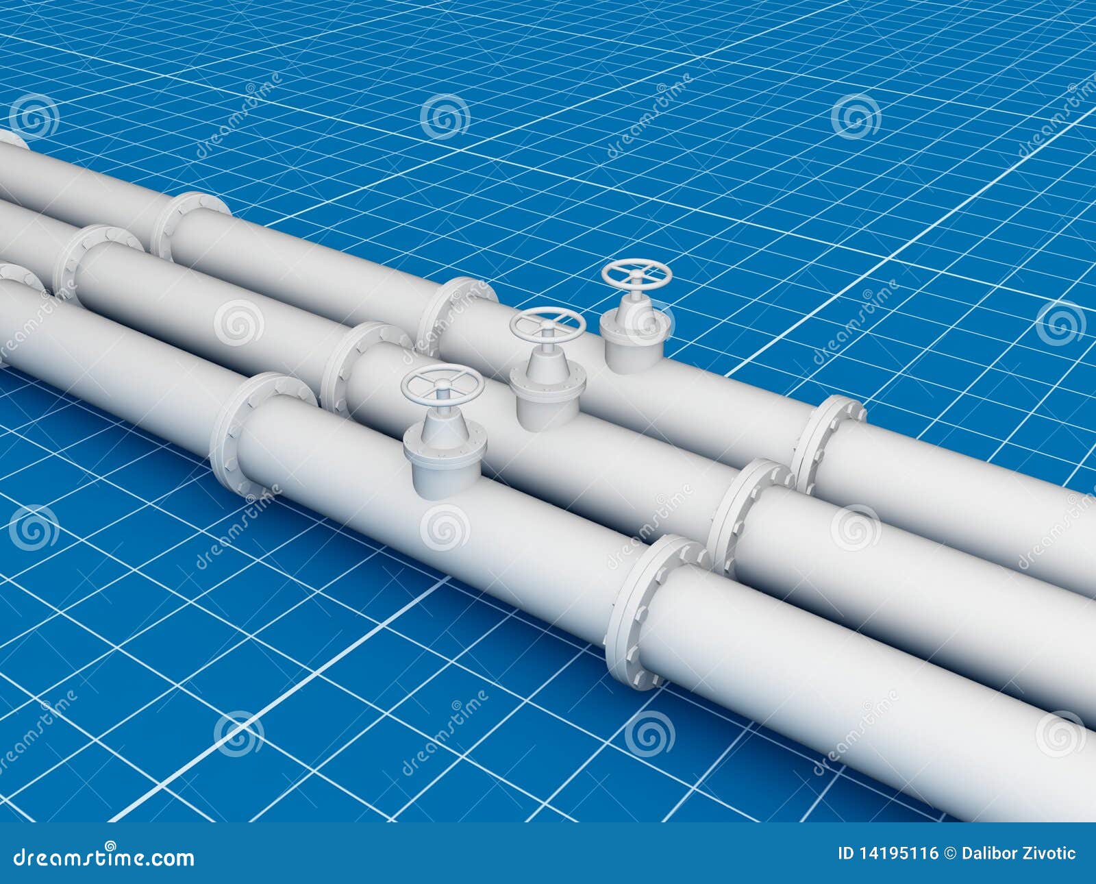 Pipeline, Blueprint 3d Concept Stock Illustration - Illustration of ...