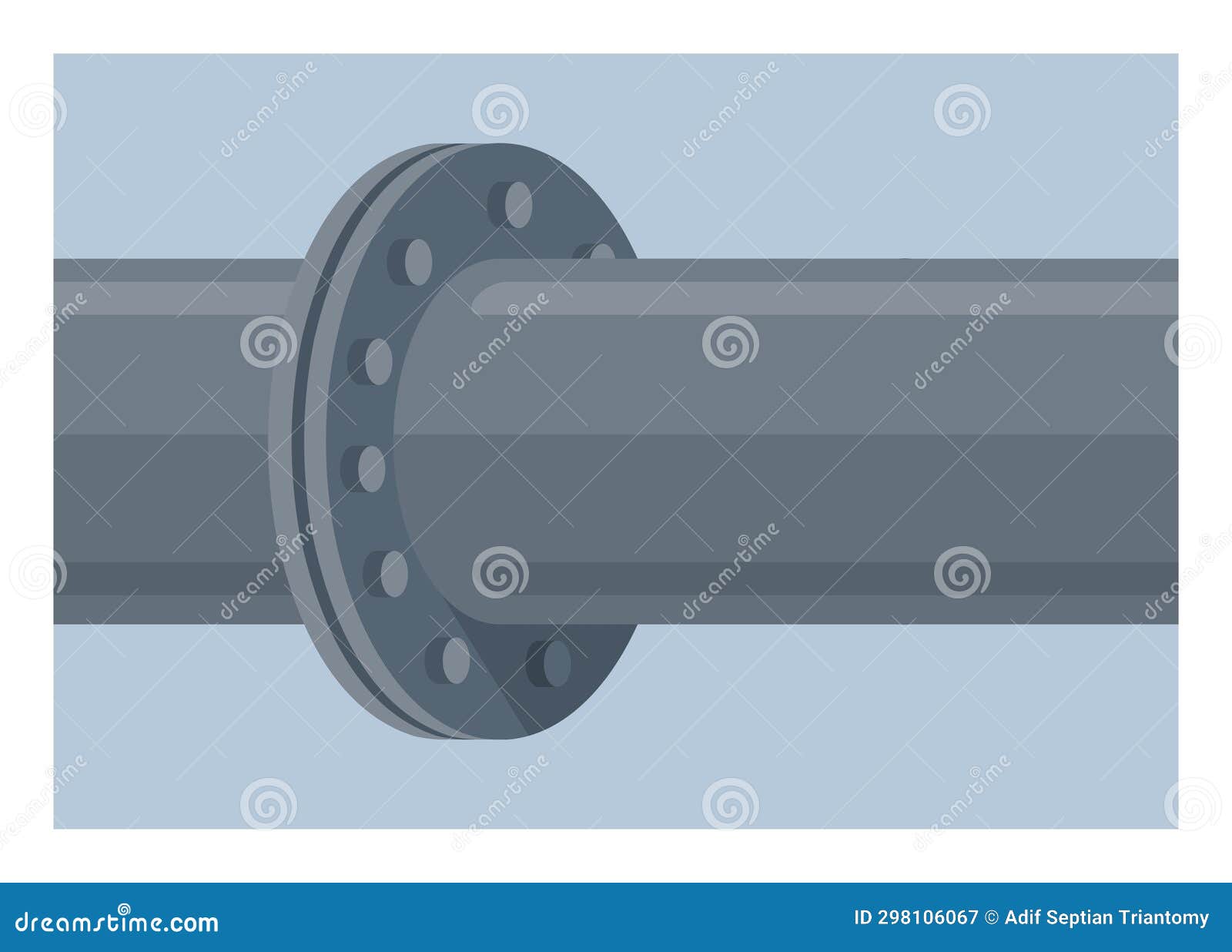 Pipeline Connecting Point. Simple Flat Illustration. Stock Vector ...