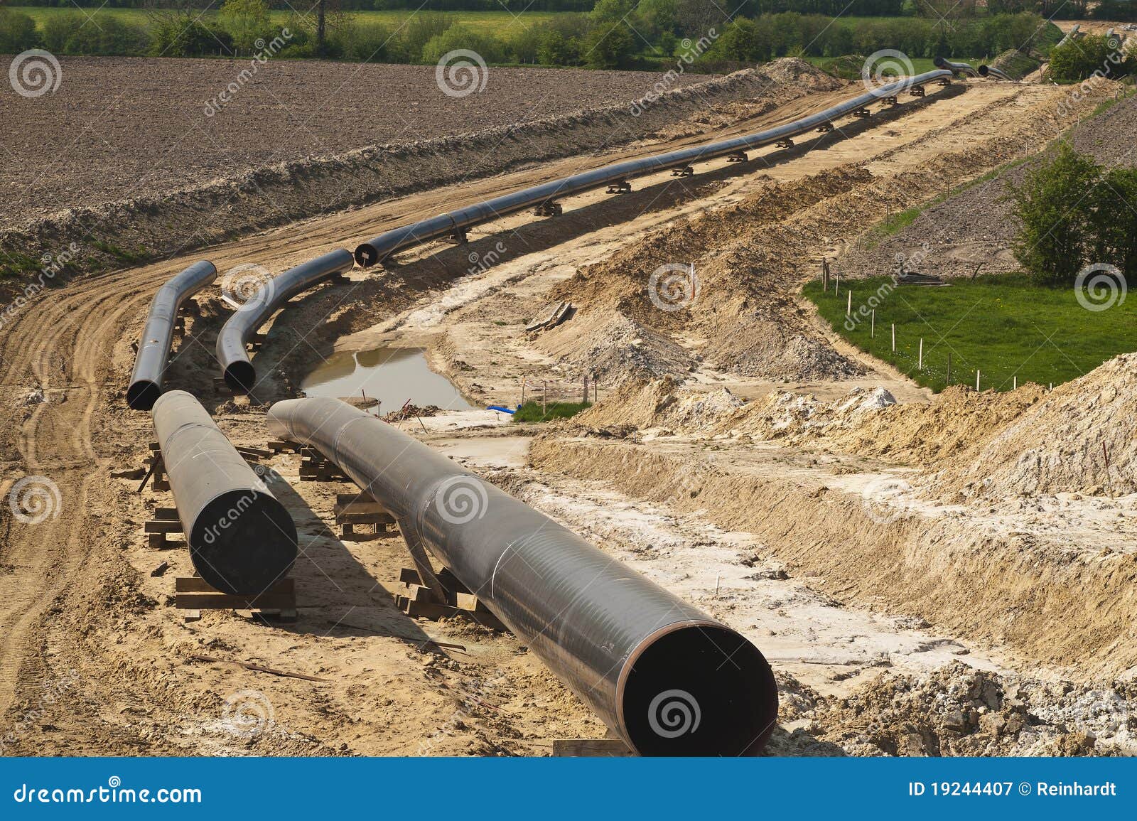 Pipeline construction stock image. Image of engineering - 19244407